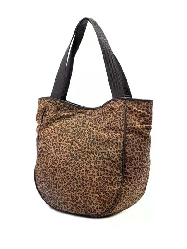 Bottega Veneta 20th Century Leopard Print Nylon Tote Bag