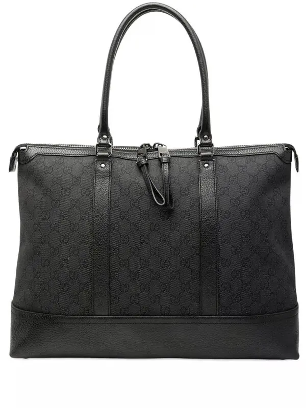 Gucci Gg Denim Tote Bag - Black