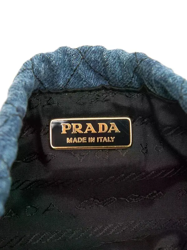 Prada Embroidered Drawstring Pouch
