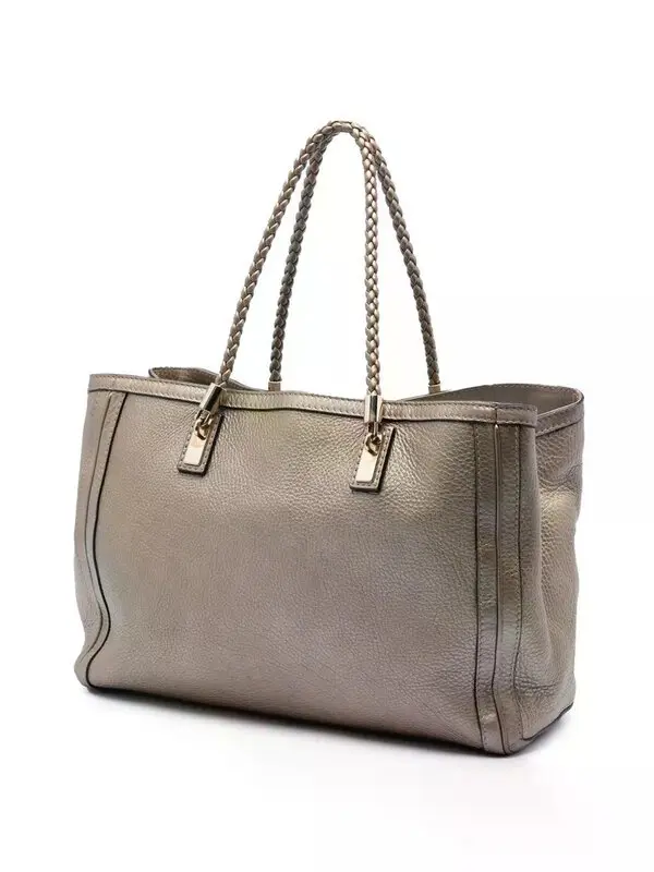 Gucci Metallic Grained Leather Bella Tote Bag