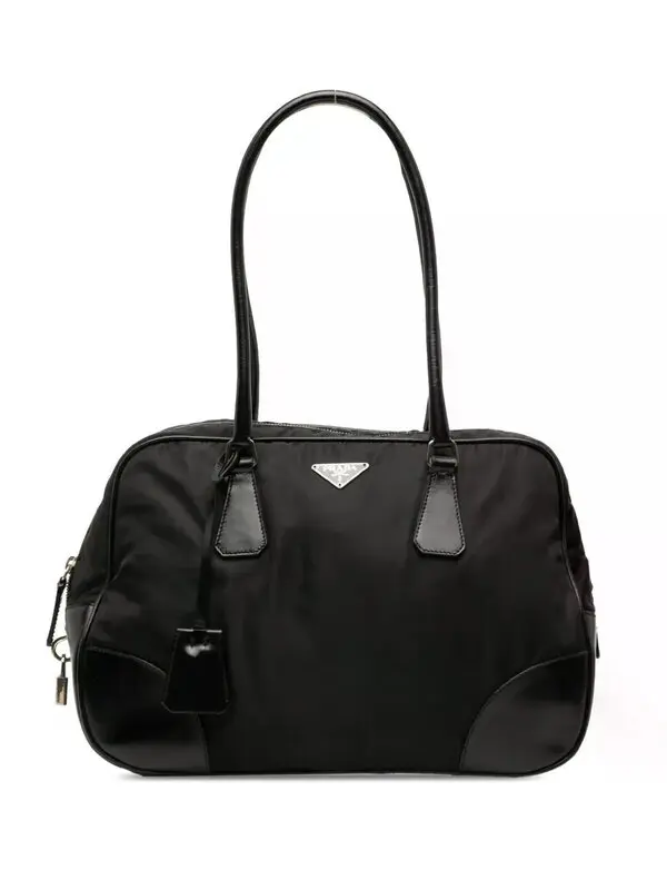 Prada Soft Calf Trimmed Bauletto Bag Handbag