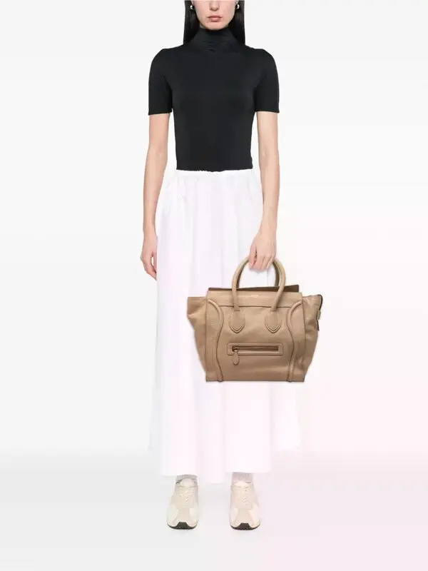 Celine Mini Grained Calfskin Luggage Tote Bag