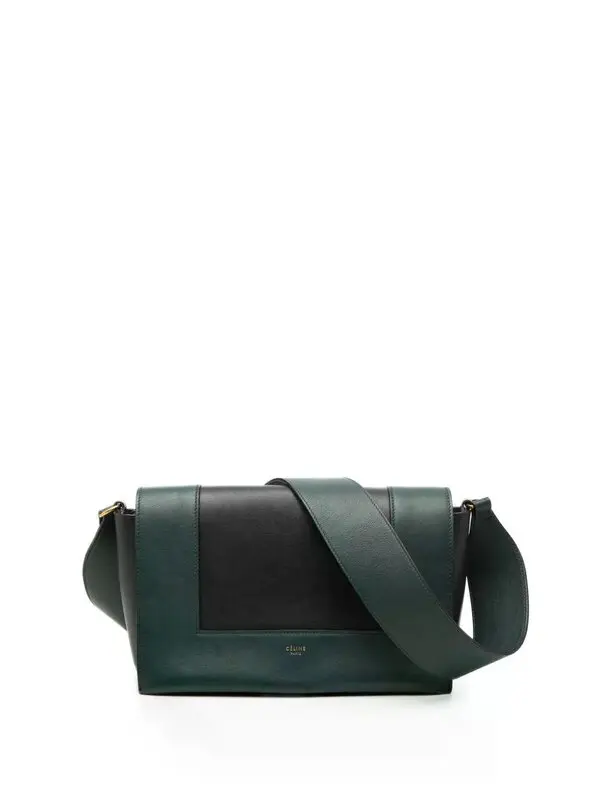 Celine Medium Shiny Smooth Calfskin Frame Shoulder Bag - Green