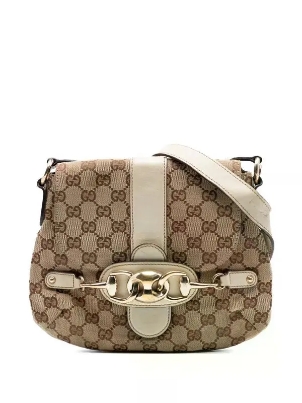 Gucci Gg Canvas Horsebit Shoulder Bag