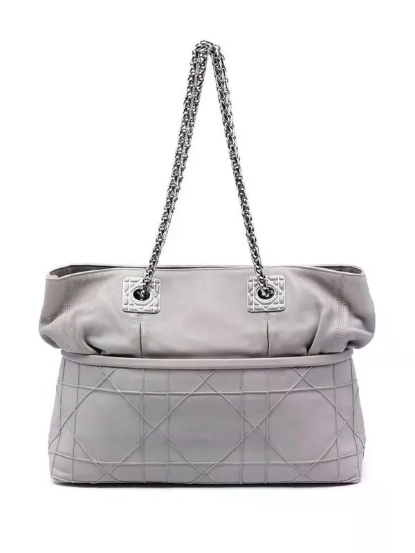Dior Granville Chain Tote Bag - Grey