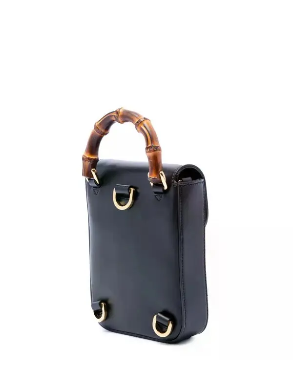 Gucci Calfskin Bamboo Top Handle Bag