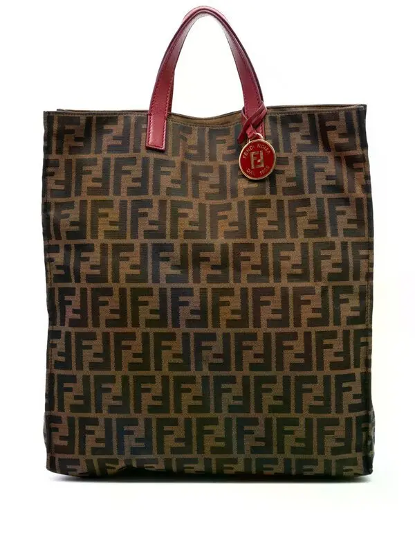 Fendi Zucca Canvas Shopping Tote Bag - Brown