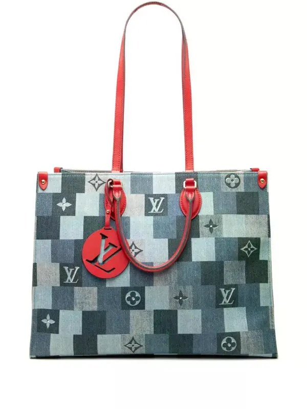 LOUIS VUITTON Monogram Denim Onthego Gm Satchel
