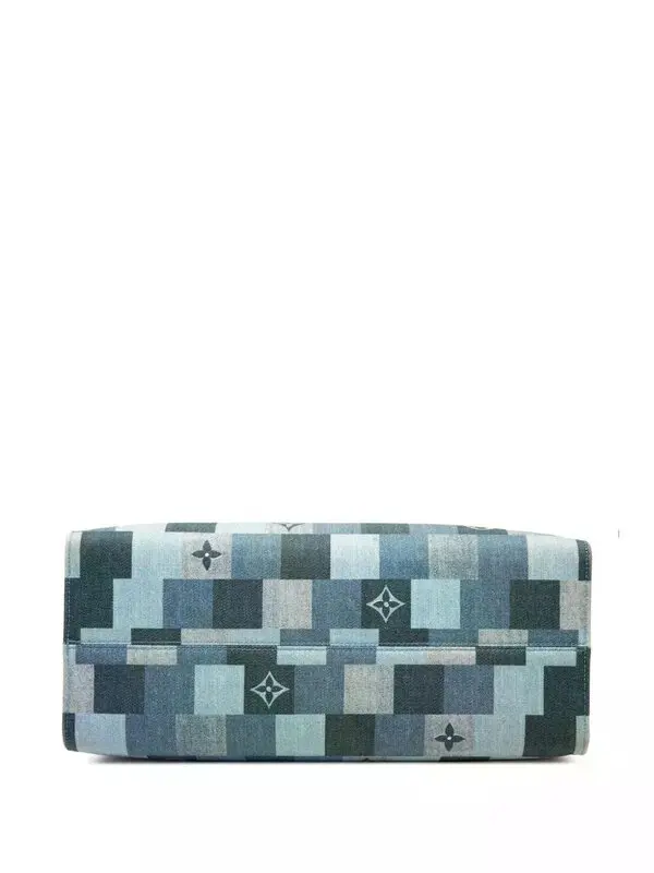 LOUIS VUITTON Monogram Denim Onthego Gm Satchel