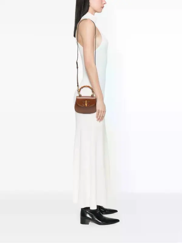 Gucci 1947 Bamboo Top Handle Bag - Brown
