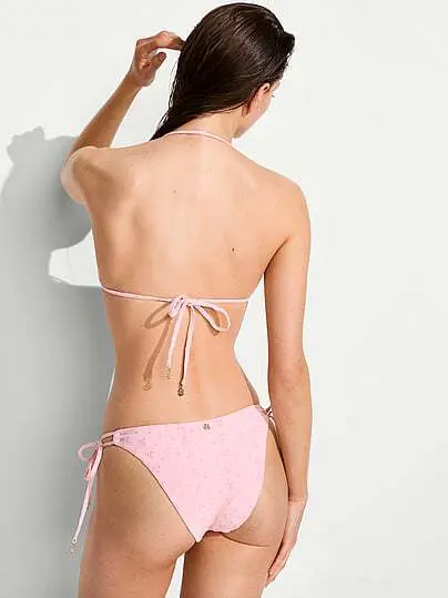 Victoria's Secret Eyelet Side-tie Brazilian Bikini Bottom - Pink
