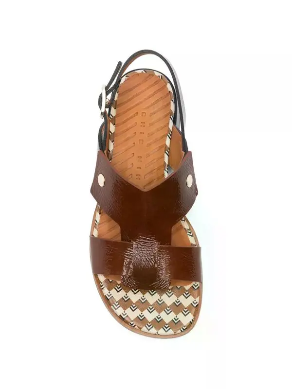 Chie Mihara Wenka Patent Leather Slingback Sandals