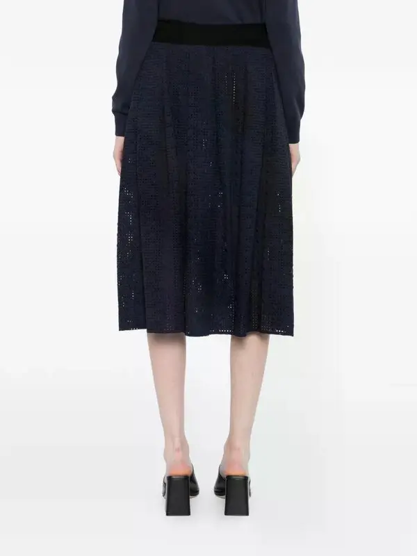 AGNES B. Broderie Anglaise Flared Skirt