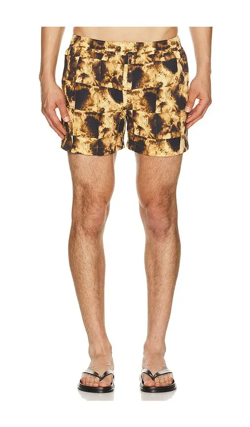 AUTO-REPLY Printed Sebastian Swim Trunk - Brown