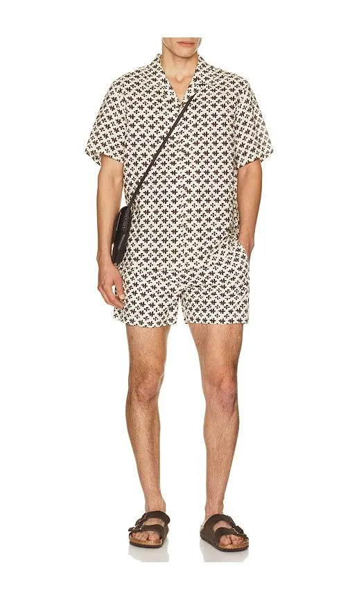 AUTO-REPLY Printed Sebastian Swim Trunk - Cream