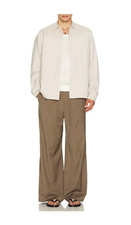 AUTO-REPLY Andrew Long Sleeve Linen Shirt In . Also