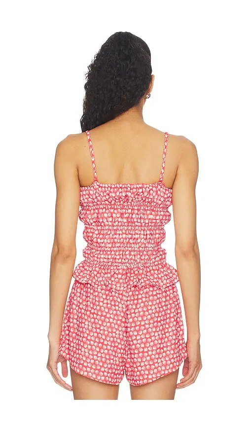 Solid & Striped The Delilah Smocked Top - Red
