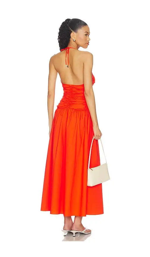 Solid & Striped Adina Halterneck Dress - Orange