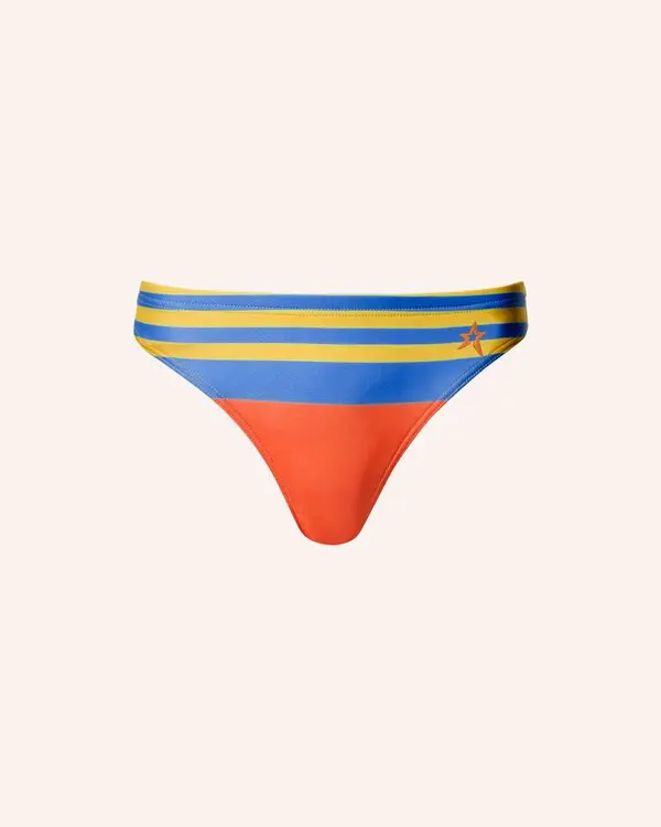 Perfect Moment Striped Bikini Bottoms - Alaska-blue-citron-stripe