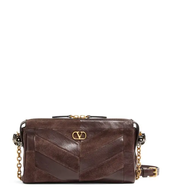 Valentino Garavani Small Leather Shoulder Bag - Brown