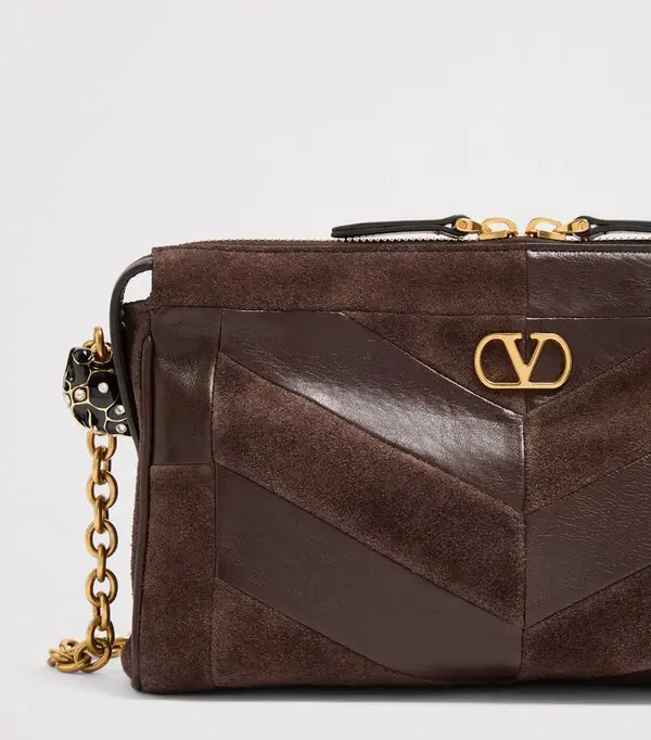 Valentino Garavani Small Leather Shoulder Bag - Brown