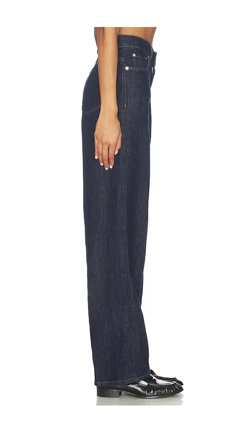 7 For All Mankind Stovepipe Straight Jeans In Denim