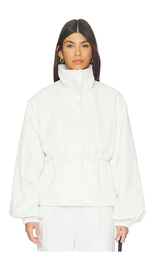 SNDYS. Ezrah Zip-up Jacket With Funnel Neck - White