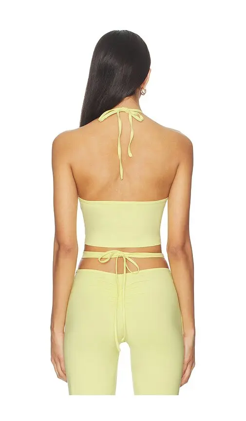 I.AM.GIA Ruched Halterneck Crop Top