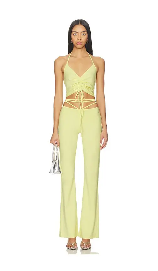 I.AM.GIA Ruched Halterneck Crop Top