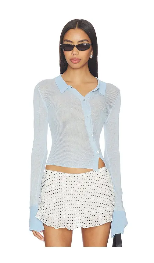 I.AM.GIA Davina Top With Button Closure - Baby Blue