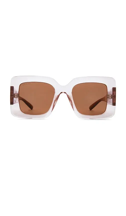 Gucci Acetate Square Sunglasses - White