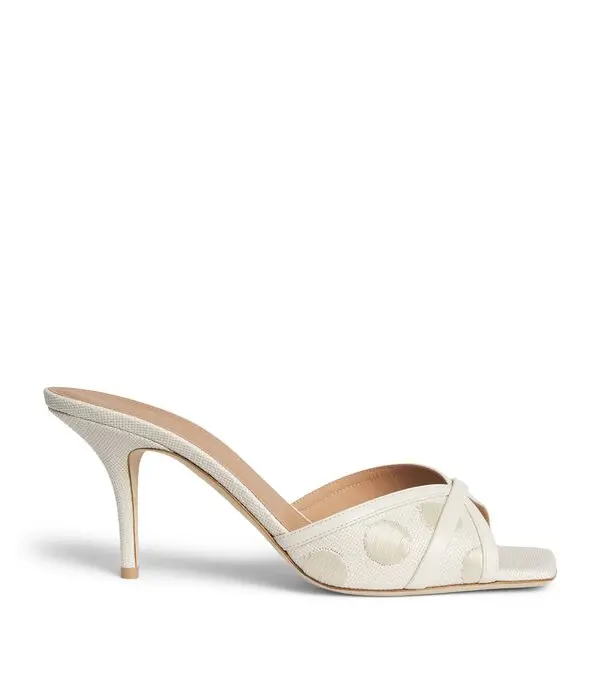 MALONE SOULIERS Raffia-leather Mules