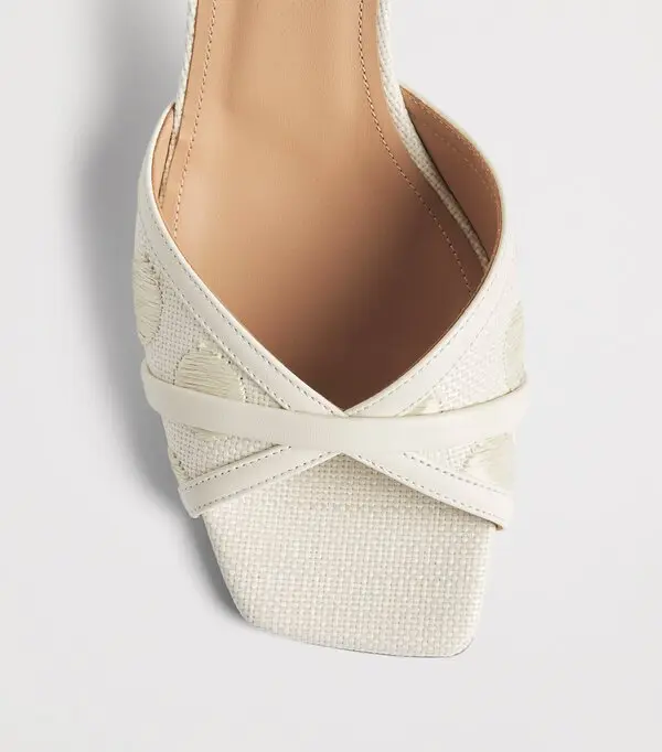 MALONE SOULIERS Raffia-leather Mules