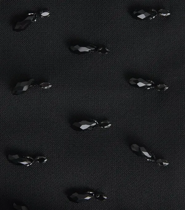 Carolina Herrera Embellished Stretch-wool Bandeau Crop Top