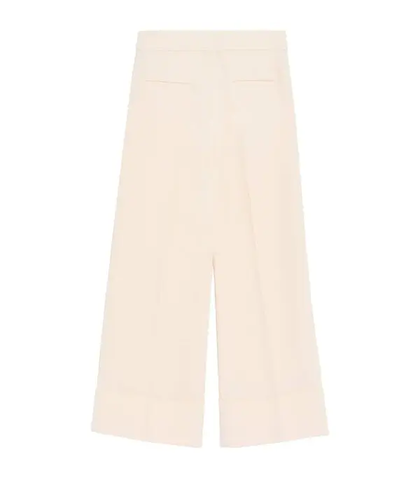 Valentino Garavani Wool-silk Crepe Tailored Trousers - Beige