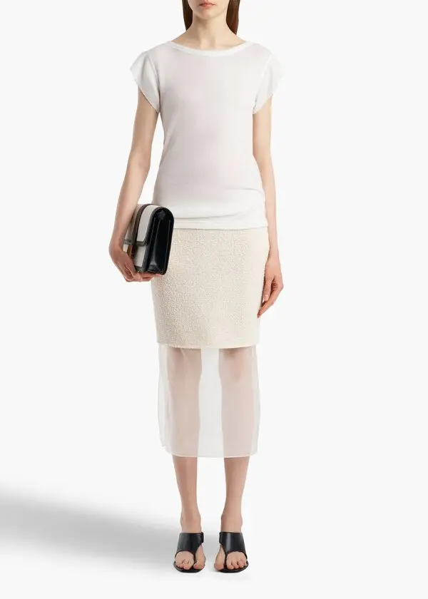 Khaite Sybil Skirt - Natural