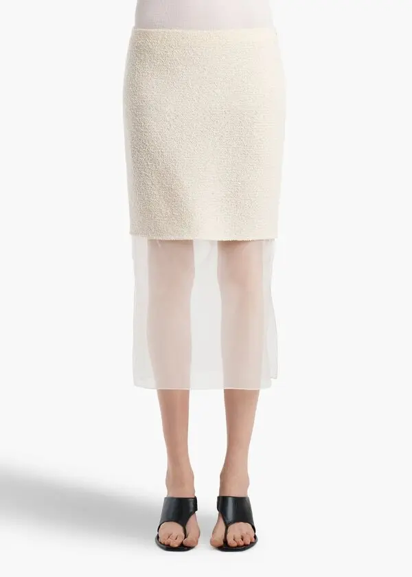 Khaite Sybil Skirt - Natural