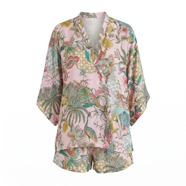 MAISON QALA Willow Aster Co-ord Set - Pink