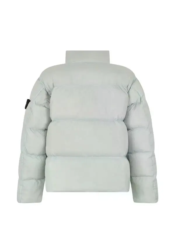 Stone Island Compass Badge Quilted Down Jacket - Blue