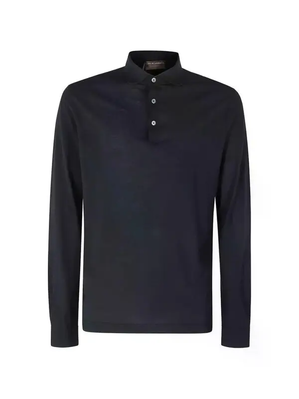 FILIPPO DE LAURENTIIS Long-sleeve Polo Shirt - Blue