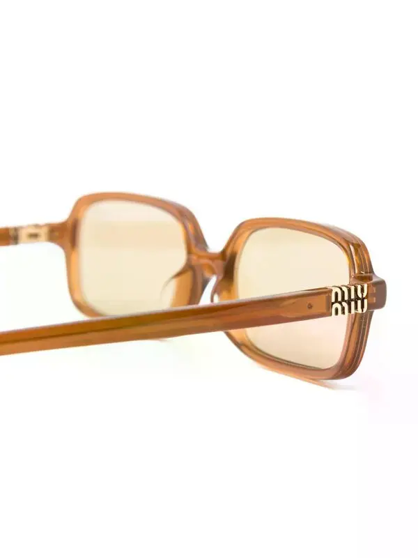 Miu Miu Rectangle-frame Sunglasses - Brown