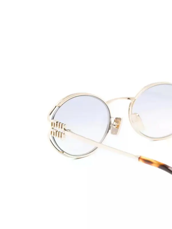 Miu Miu Logo Plaque Oval Sunglasses