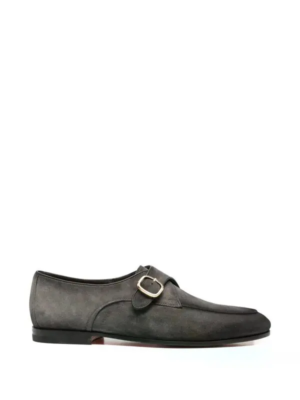 Santoni Suede Monk Shoes
