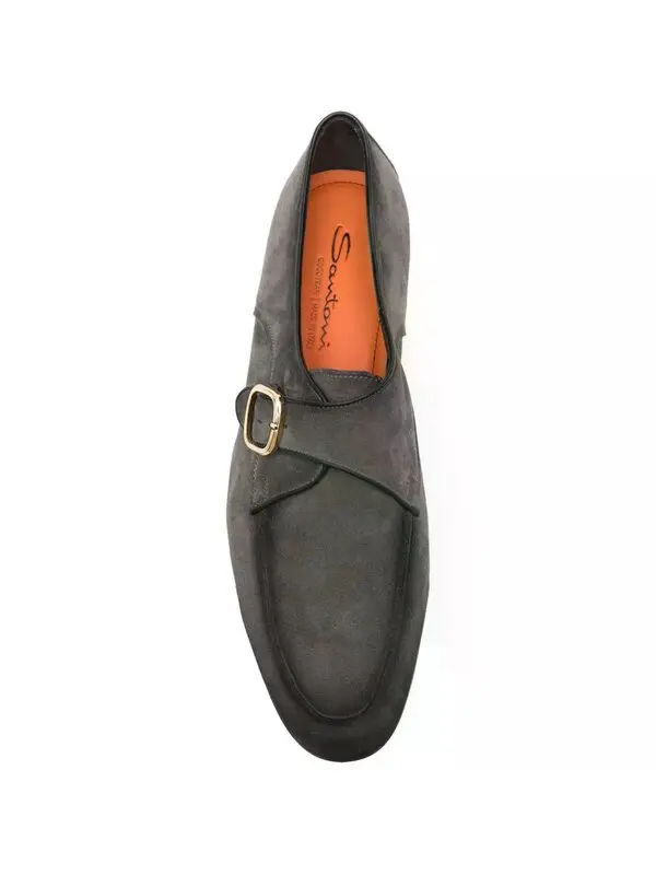 Santoni Suede Monk Shoes