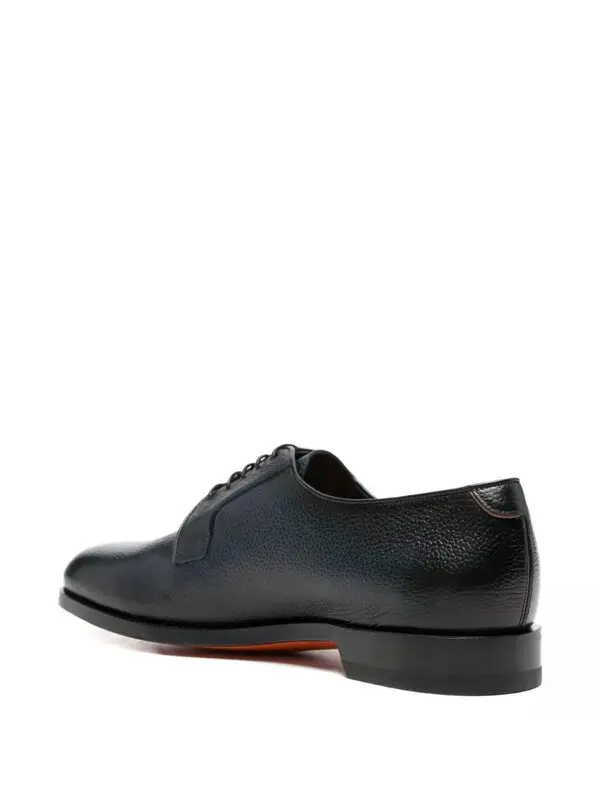 Santoni Pebbled Leather Derby Shoes