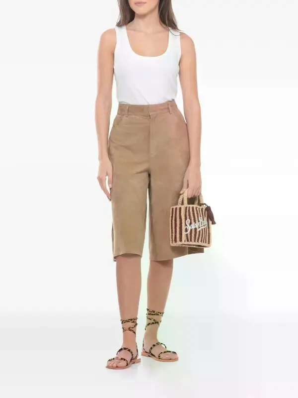 MC2 SAINT BARTH Mini Vanity Raffia Striped Tote Bag