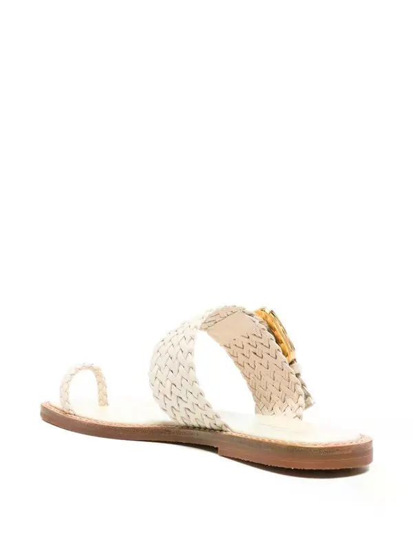 GIUSEPPE ZANOTTI Woven Buckle Sandals