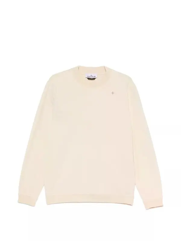 Stone Island Logo Embroidered Sweatshirt