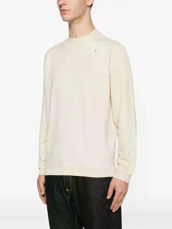Stone Island Logo Embroidered Sweatshirt