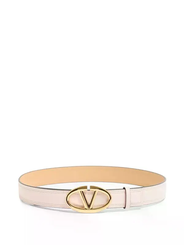 Valentino Garavani Vlogo Shiny Calfskin Belt - Pink